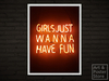 Second Life Marketplace - Girls Just Wanna Have Fun | Neon Poster ...